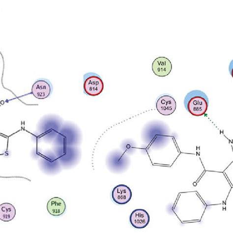 Docking Poses Displaying 2d Interactions Of Compounds 5 Left And 21
