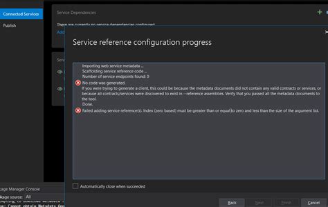 C Visual Studio 2019 16 11 Can T Update Nor Create WCF Service