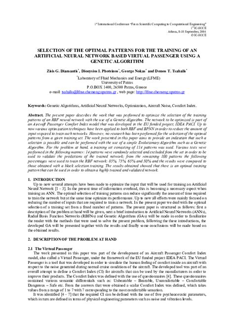 Pdf Selection Of The Optimal Patterns For Training Of An Artificial