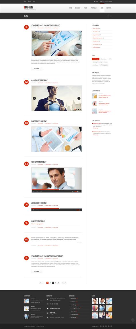 Stability Responsive HTML5 CSS3 Template By Dan Fisher ThemeForest