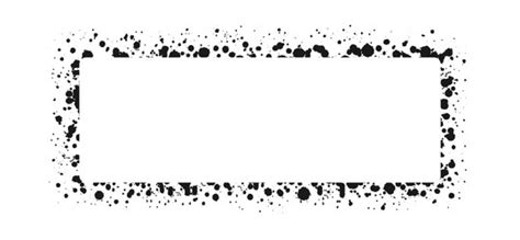 Rectangle Grunge Ink Splatter Frame Spray Vector Image