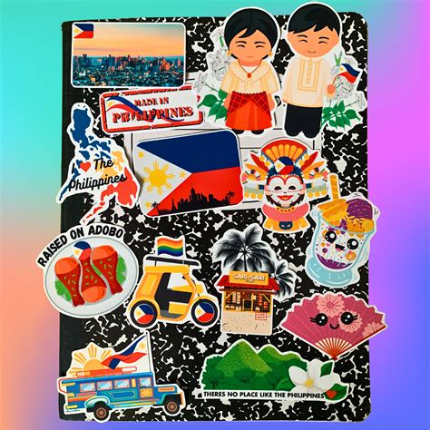 Philippines Theme Decals Set Of 14 Waterproof Stickers Etsy