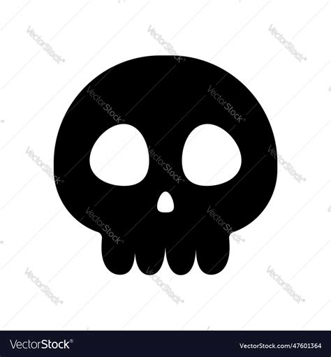 Cute Skull Icon Isolated Royalty Free Vector Image