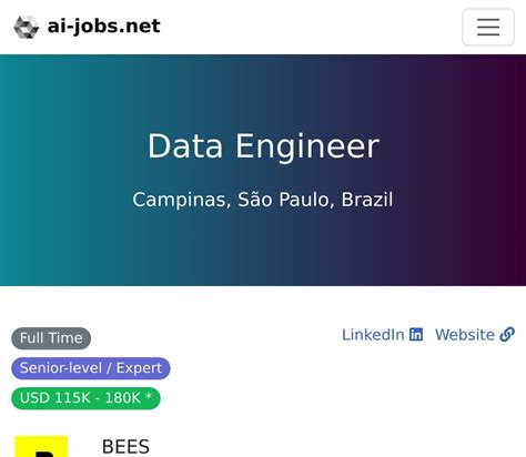 Hiring Data Engineer In Campinas São Paulo Brazil Raimljobs