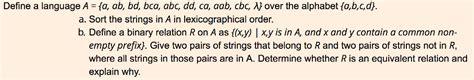 Solved Define A Language A Fa Ab Bd Bca Abc Dd Ca