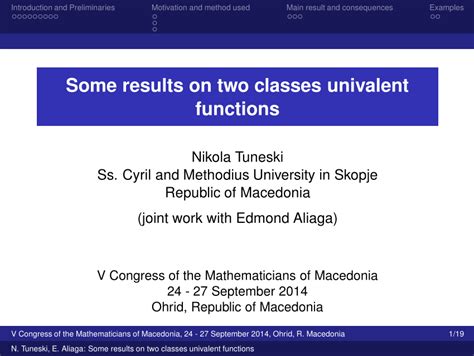 Pdf Some Results On Two Classes Univalent Functions