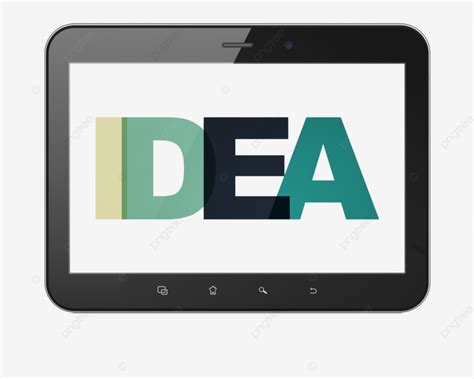 tablet computer displaying advertising idea campaign strategy pc
