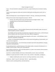 Project Management Exam 2 Docx Project Management Exam 2 Scope The Work Involved In Creating