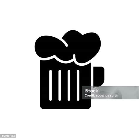 맥주 머그잔 아이콘 모바일 개념 및 웹 앱을위한 음료 아이콘의 요소 흰색 배경에 프리미엄 아이콘 편집 가능한 스트로크 디자인