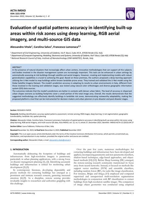 Pdf Evaluation Of Spatial Patterns Accuracy In Identifying Built Up