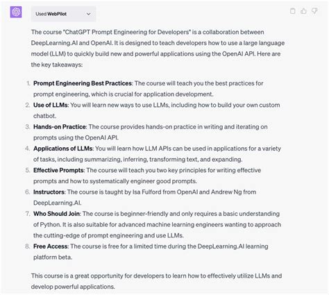 I Recently Completed The Chatgpt Prompt Engineering For Developers