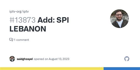Add Spi Lebanon · Issue 13873 · Iptv Orgiptv · Github