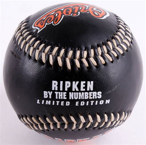 Cal Ripken Jr Signed Commemorative Ripken Logo Baseball Psa Coa