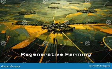 Regenerative Farming Techniques Green Brochure Template Cartoon Vector
