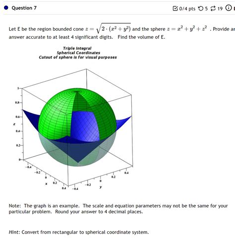solved let e be the region bounded cone z 2⋅ x2 y2 and the