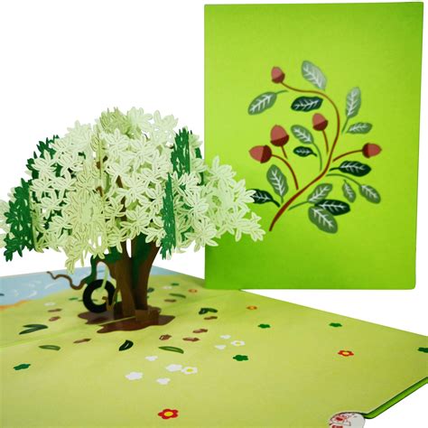 Oak Tree And Tyre Rope Swing Pop Up Card Etsy