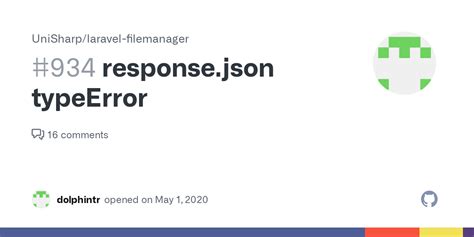 Responsejson Typeerror · Issue 934 · Unisharplaravel Filemanager