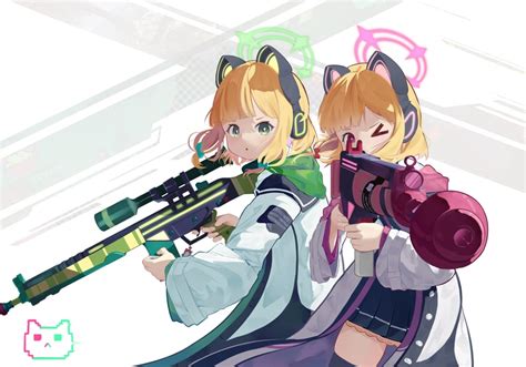 Momoi And Midori Blue Archive Drawn By Bing Nuan Nuan Danbooru