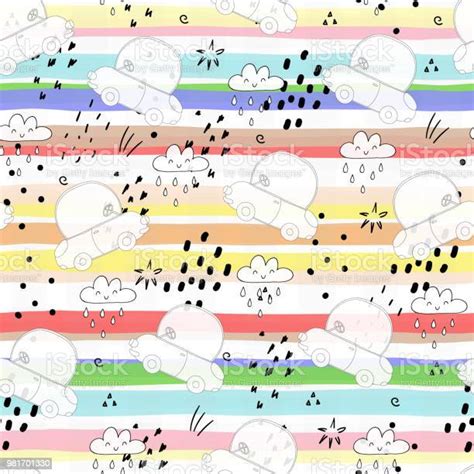 레트로 만화 자동차와 함께 완벽 한 패턴입니다 벡터 인쇄입니다 거리에 대한 스톡 벡터 아트 및 기타 이미지 거리 귀여운 도로 Istock