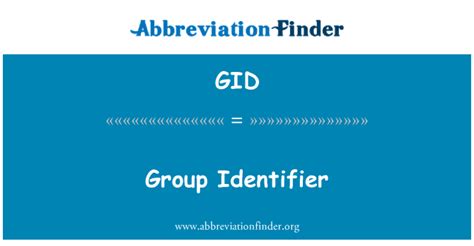 Gid Stands For Group Identifier Abbreviation Finder