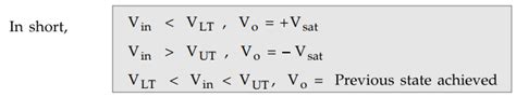 Schmitt Trigger Using Op Working Principle Pulse Circuit Diagram Equation Applications