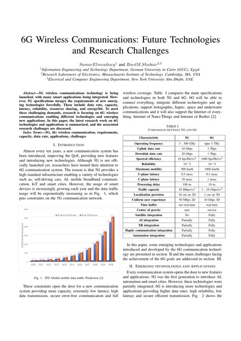 Pdf 6g Wireless Communications Future Technologies And Research Challenges