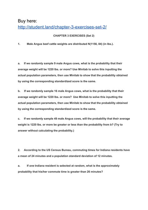 CHAPTER 3 EXERCISES Set 2 PDF