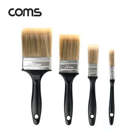 Coms 다용도 브러쉬 세트4ea 평붓 페인트 붓 차량 휠 청소솔 티몬