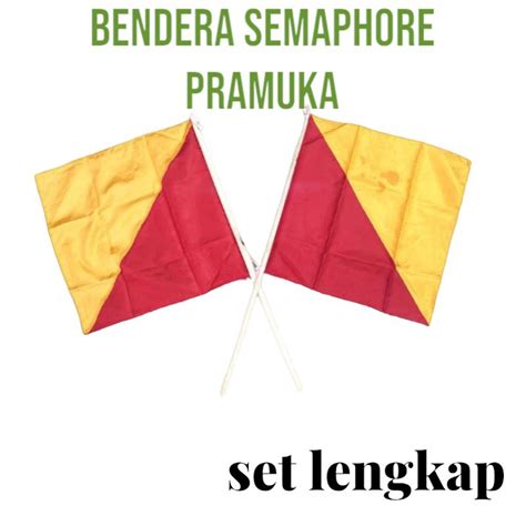 Jual Set Bendera Semaphore Stik Pramuka Lengkap Shopee Indonesia