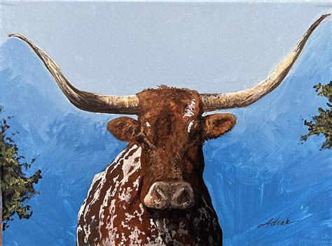 Texas Longhorn Painting By Kerry Adcock Fine Art America