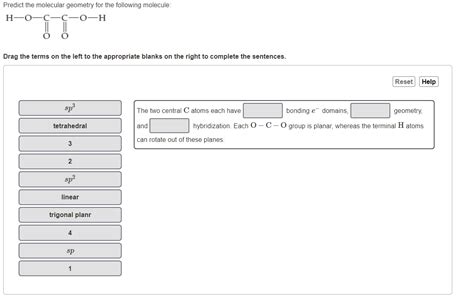 Solved Predict The Molecular Geometry For The Following Chegg
