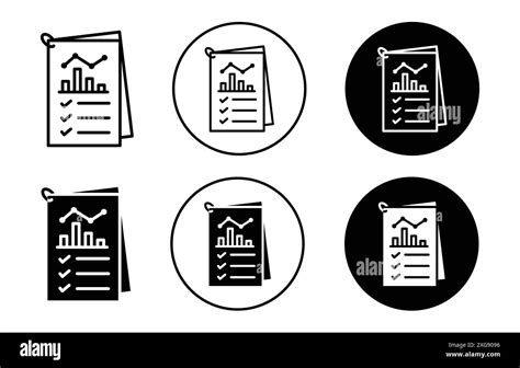 Summary Icon Vector Logo Set Collection For Web App Ui Stock Vector