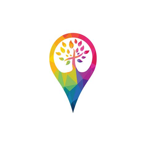 church and map pointer logo design church and gps locator symbol or