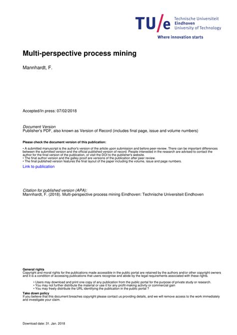 PDF Multi Perspective Process Mining