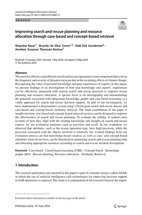 pdf improving search and rescue planning and resource allocation