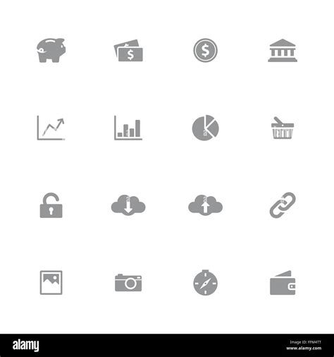 EPS Gray Web Icon Set For Web Design User Interface UI Infographic And Mobile