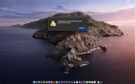 X9 Repeated Error Can T Open Library MacOS Catalina 10 15 6 EndNote General Discourse