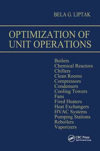 Optimization Of Unit Operations Crc Press Book
