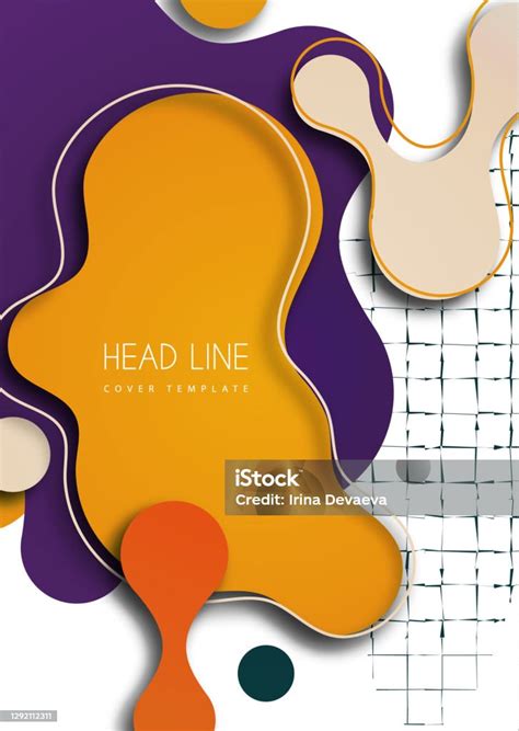 Colorful Geometric Background Design Composition Of Flowing Shapes With