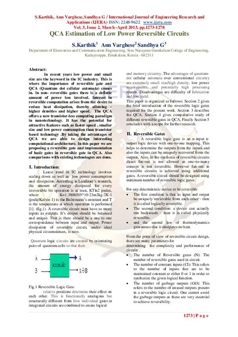 Pdf Qca Estimation Of Low Power Reversible Circuits