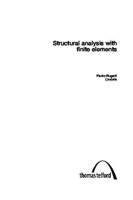 Structural Analysis With Finite Elementspdf Pdfcoffeecom