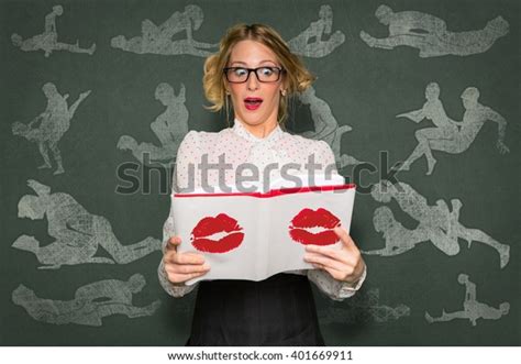 Sex Position Chart Book Woman Learning Stock Photo Shutterstock