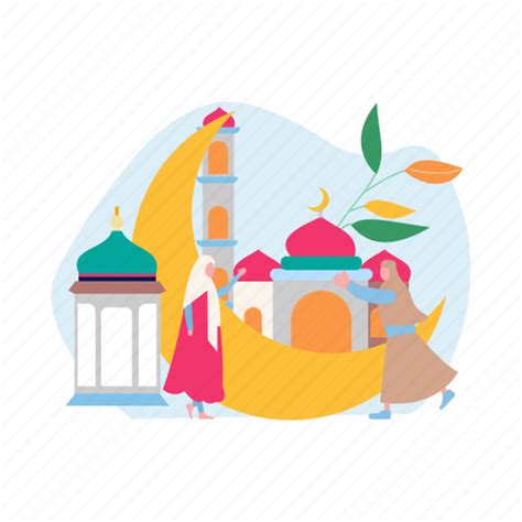 Girls Meeting Muslim Religion Culture Icon Download On Iconfinder