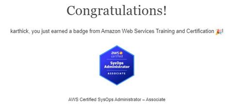 Karthick Kamalesh T On Linkedin Awscertified Devopsengineer Awsdevops Cloudengineer Aws