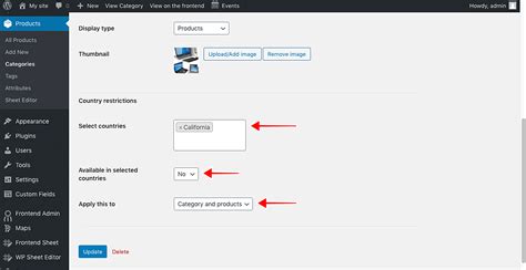 Woocommerce Restrict Categories By State Or Province