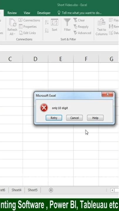 Data Validation In Excel Shorts Excelshorts Youtubeshorts Exceltrick Advanceexcel Ytshorts
