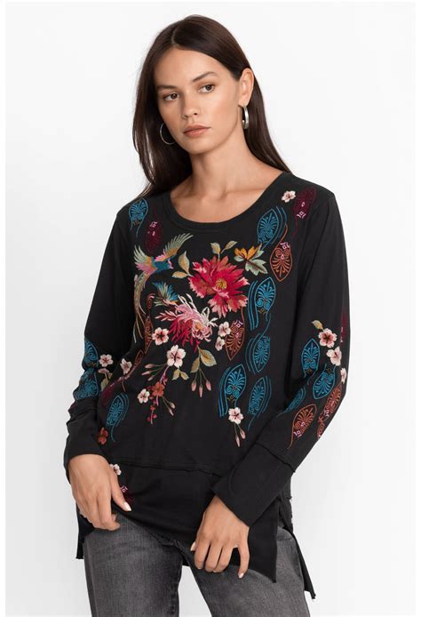 Buy Ashira Raw Seam Long Sleeve Tee Johnny Was