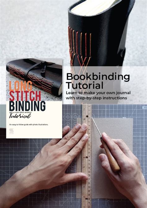 Long Stitch Binding With A Cross Stitch Variation Tutorial Etsy Uk Bookbinding Tutorial