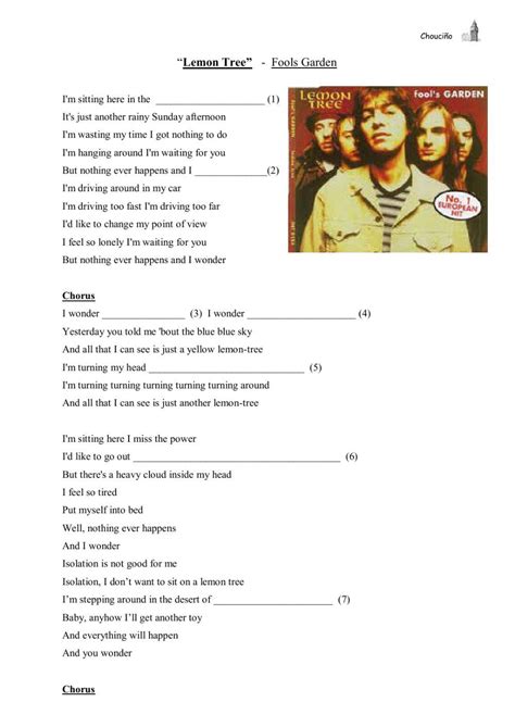 Fools Garden Lemon Tree 427221 Chouhaz Live