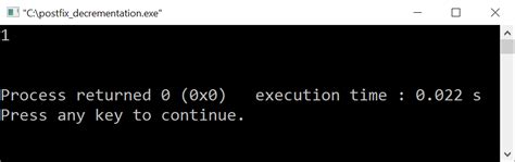 the increment and decrement operators in c